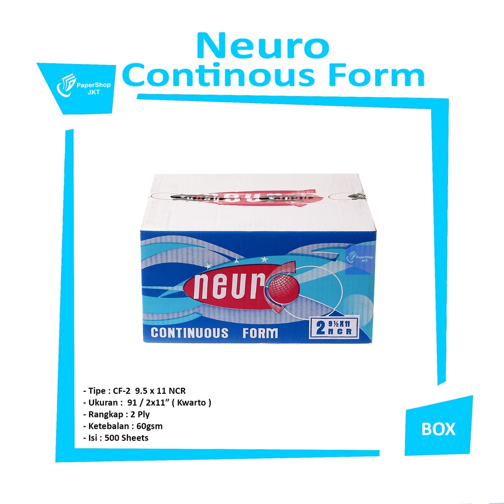 Jual NEURO - Continous Form 2 Ply 9 1/2 x 11 ( K2 Neuro ) NCR - Box ...