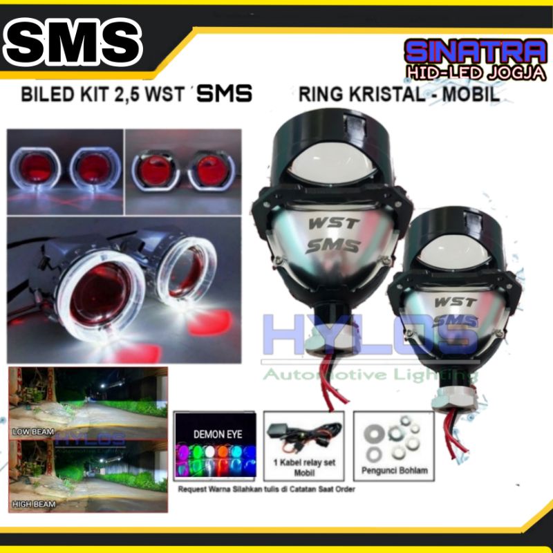 Jual Paket Biled Mobil WST SMS 37W AE Kristal Fullset | Shopee Indonesia