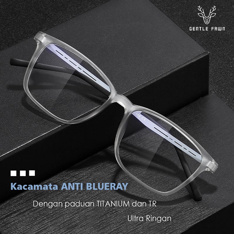 Jual Gentle Fawn Kacamata Antiradiasi Blueray Tr90+Titanium Stye Kotak ...