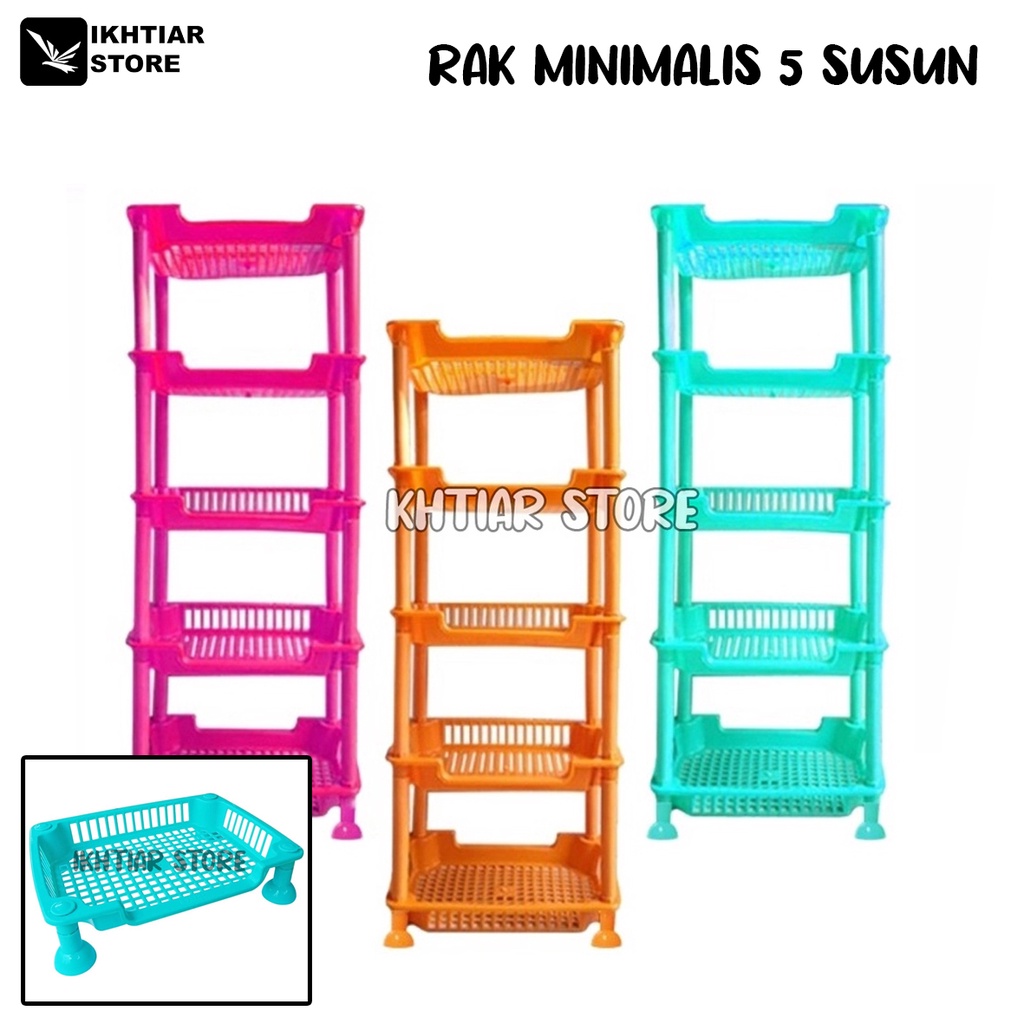 Jual RAK PLASTIK MINIMALIS 5 SUSUN / RAK PLASTIK SERBAGUNA | Shopee ...