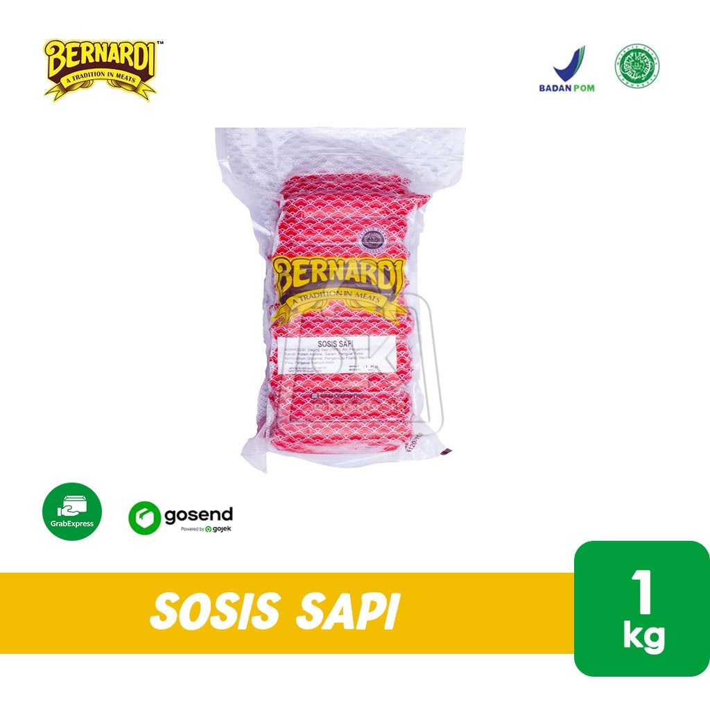 Jual Sosis Sapi Merah BERNARDI / Beef Sausage MERAH 1 kg (KHUSUS ...