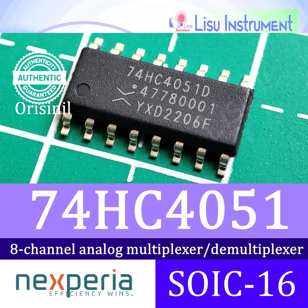 Jual 74HC4051D 8-Channel Analog Multiplexer/demultiplexer SOIC-16 Nexperia Original | Shopee ...