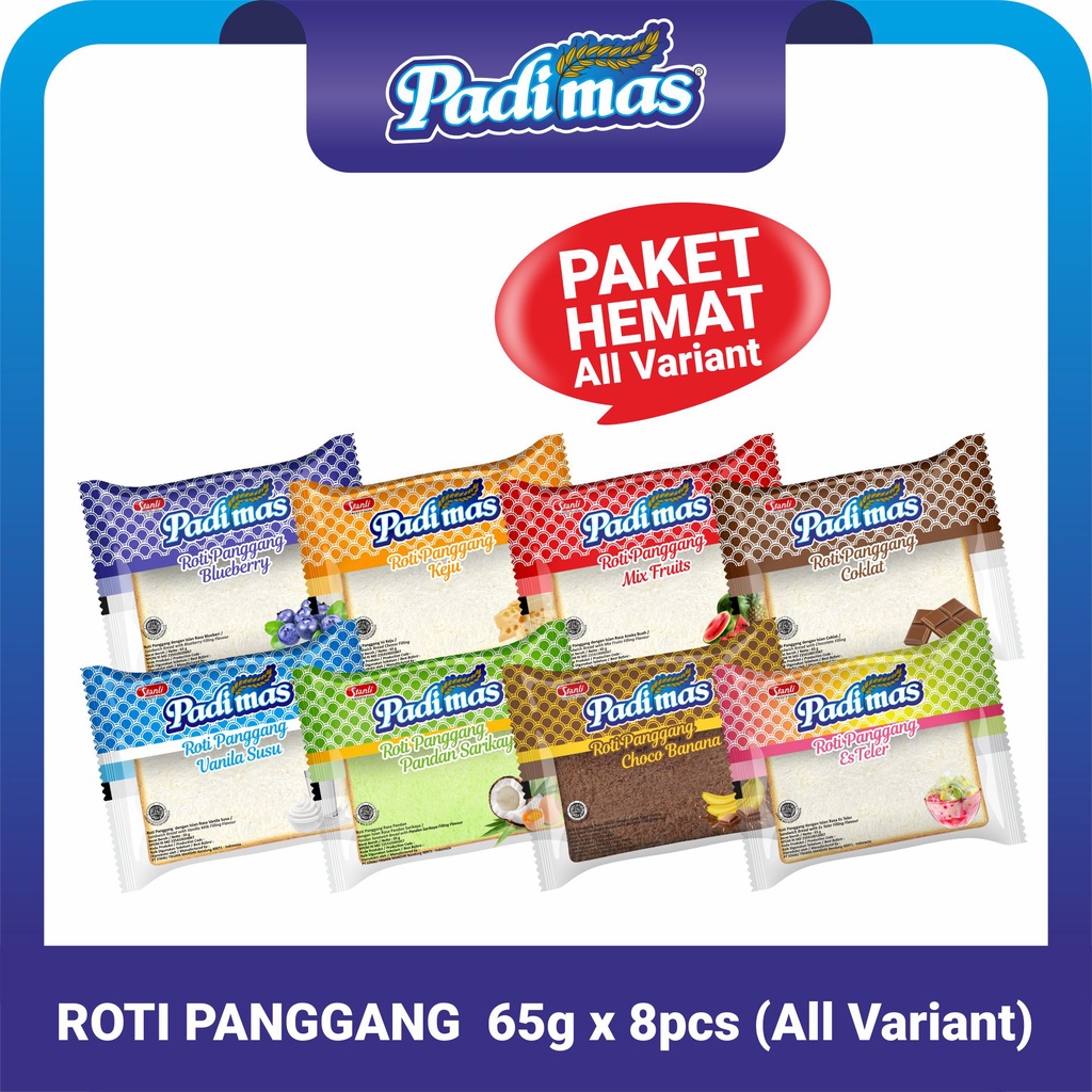 Jual Padimas Roti Panggang Paket isi 8 (All Varian) | Shopee Indonesia