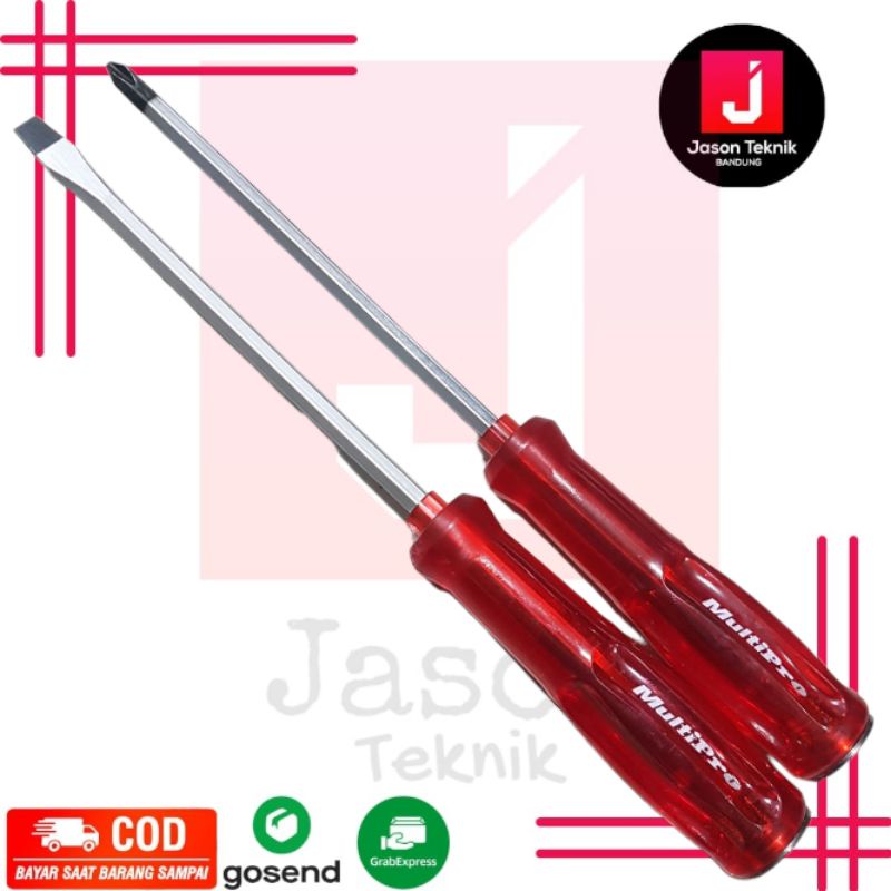 Jual MULTIPRO 2 PCS OBENG GO THRUU OBENG TEMBUS PLUS MINUS | Shopee ...