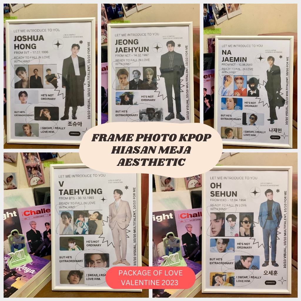 Jual POSTER POSTCARD KPOP BINGKAI FRAME PHOTO HIASAN MEJA KAMAR ...