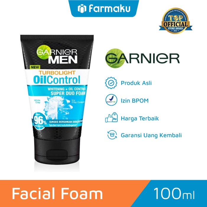 Jual Garnier Men Oil Control Super Duo Foam 100ml | Shopee Indonesia