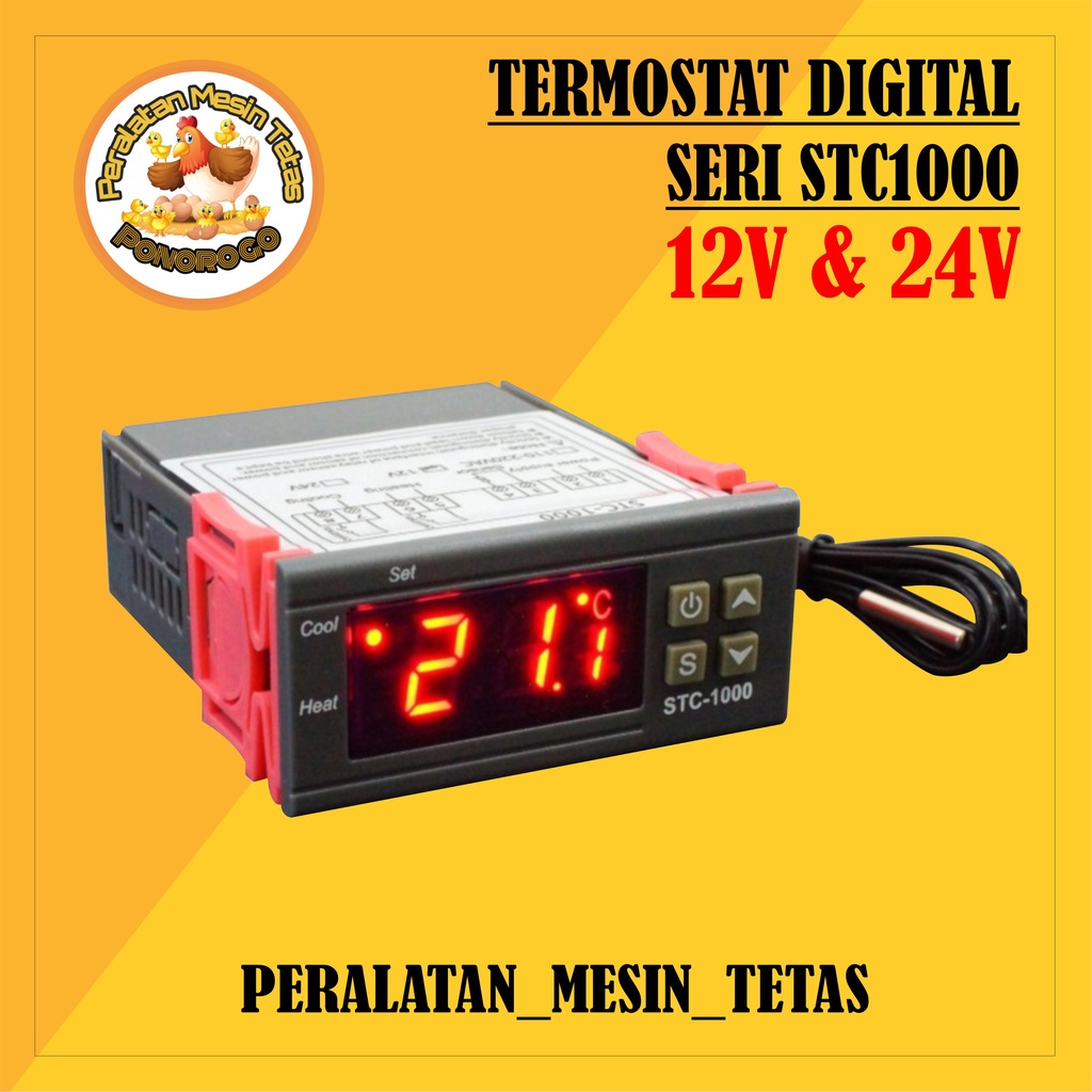 Jual STC1000 DC 12V 24V Digital Temperature Controller Thermostat Aquarium / kandang ayam ...