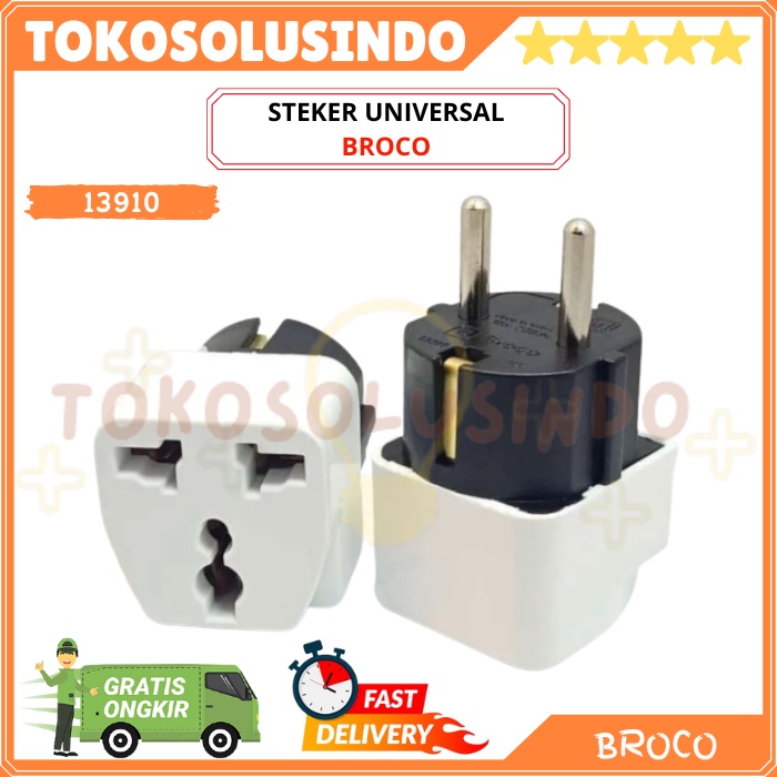 Jual Over Steker Universal BROCO 13910 Multi Adaptor Plug, Colokan ...