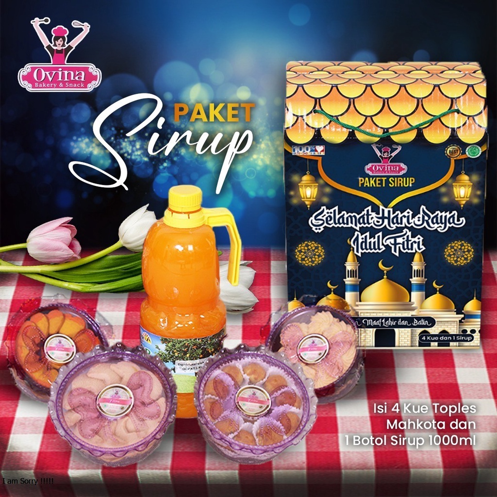Jual Paket Kue Kering Lebaran Dan Sirup / Paket Box Kue Kering Plus ...