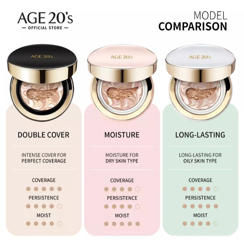 Jual AGE 20 Cushion Intense Moisture Long Stay (FREE REFILL) | Shopee ...