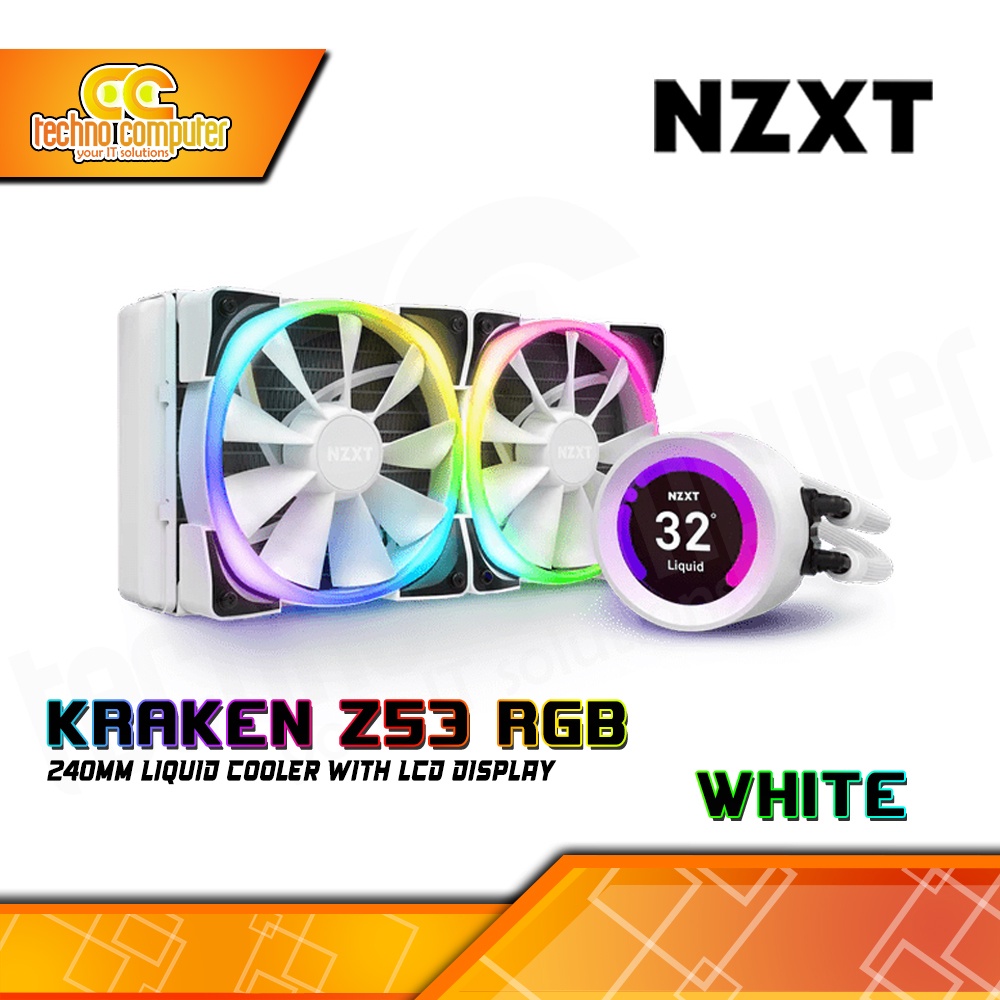 Jual CPU COOLER NZXT KRAKEN Z53 RGB White Edition - 240mm AIO Liquid ... Jual CPU COOLER NZXT KRAKEN Z53 RGB White Edition - 240mm AIO Liquid ...