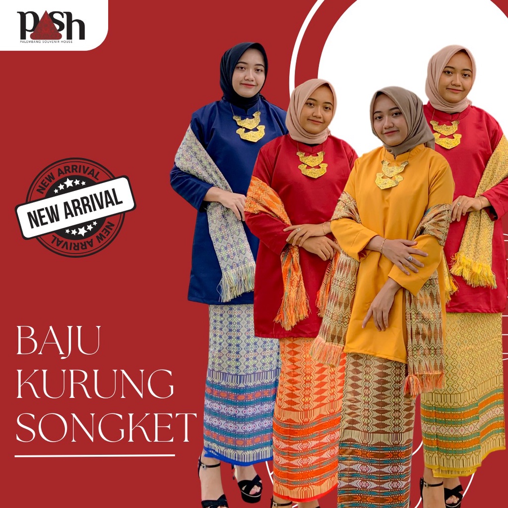 Jual Songket Pash - Set Baju Kurung Rok Songket Dan Selendang | Baju Kurung Melayu | Shopee ...