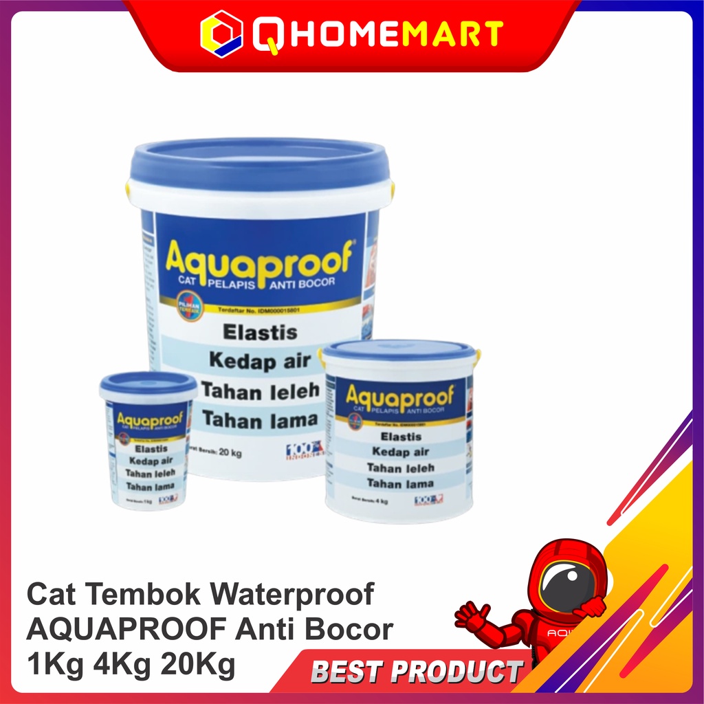 Jual Cat Pelapis Anti Bocor Aquaproof Waterproofing 1kg 4kg 20kg ...