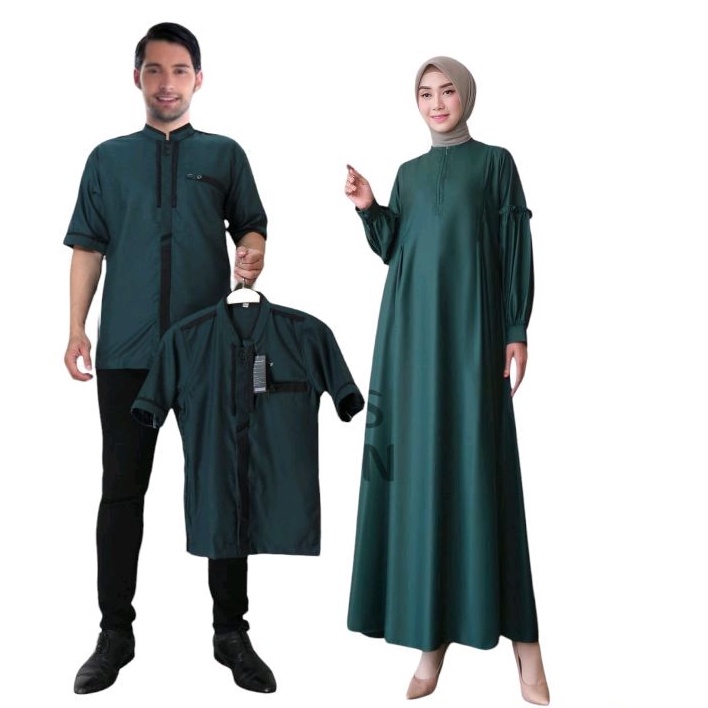 Jual SET COUPLE KELUARGA TERBARU 2023 GAMIS IBU POLOS DAN KOKO AYAH DAN ...