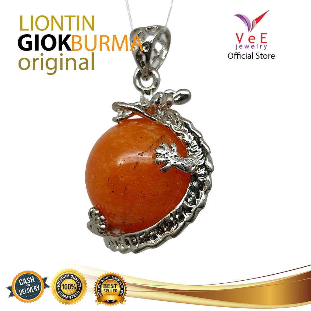 Jual Liontin Batu Giok Jadeite Burma Asli Lilitan Naga 20mm - VeE ...