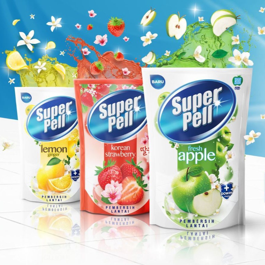 Jual Super Pell Pembersih Lantai all varian 700ml | Shopee Indonesia