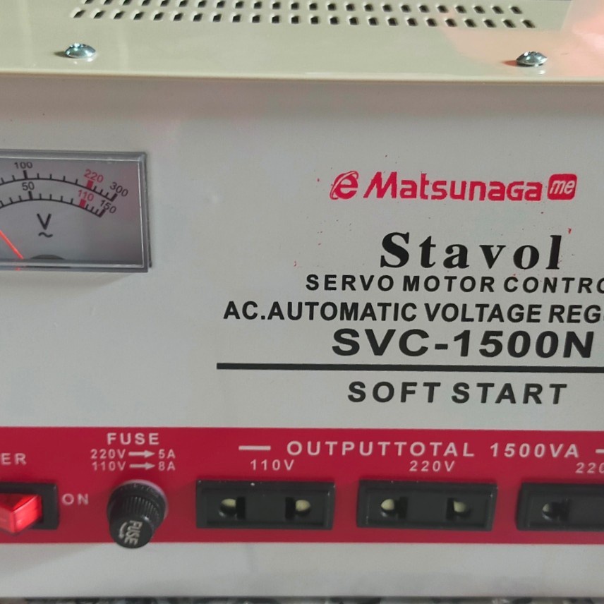 Jual Stavol Stavolt Stabilizer 1500 Watt MATSUNAGA (Servo Motor System ...