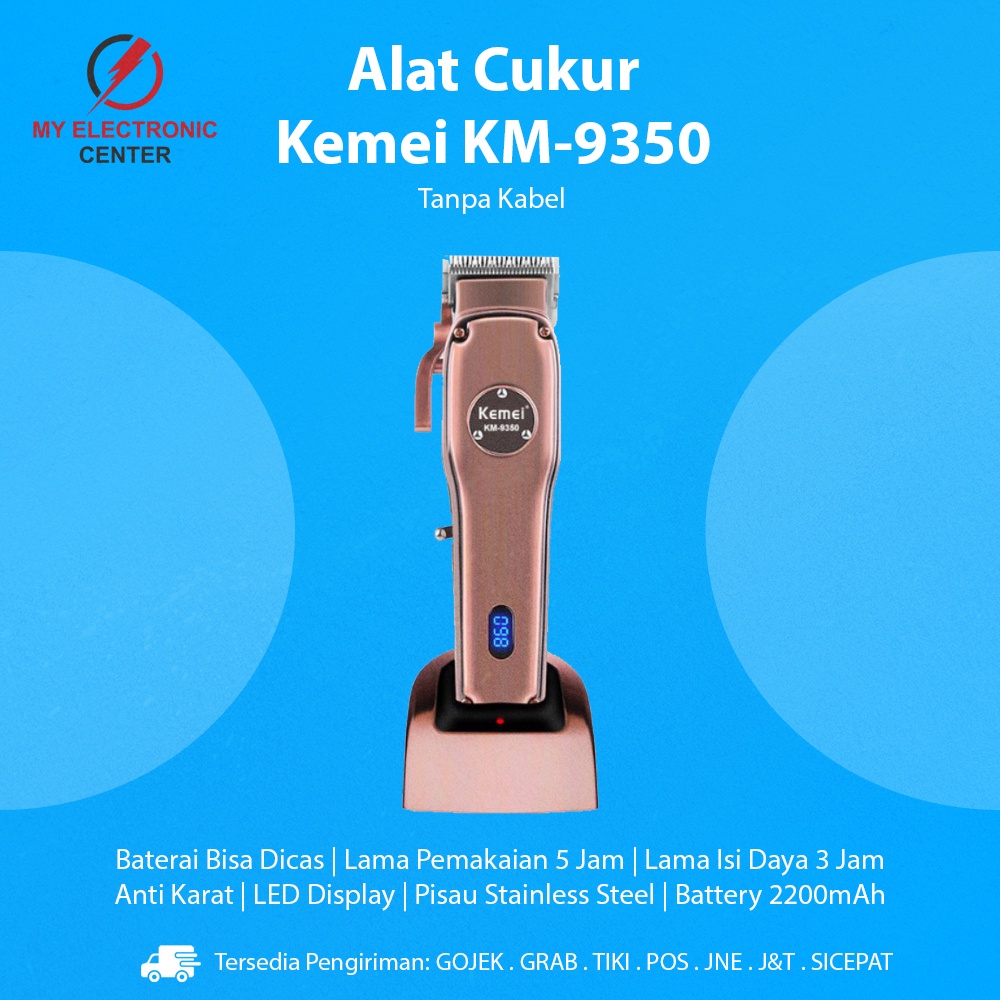 Jual Mesin Cukur Elektrik Kemei KM-9350 Alat Pencukur Potong Rambut Jenggot Kumis Electric ...