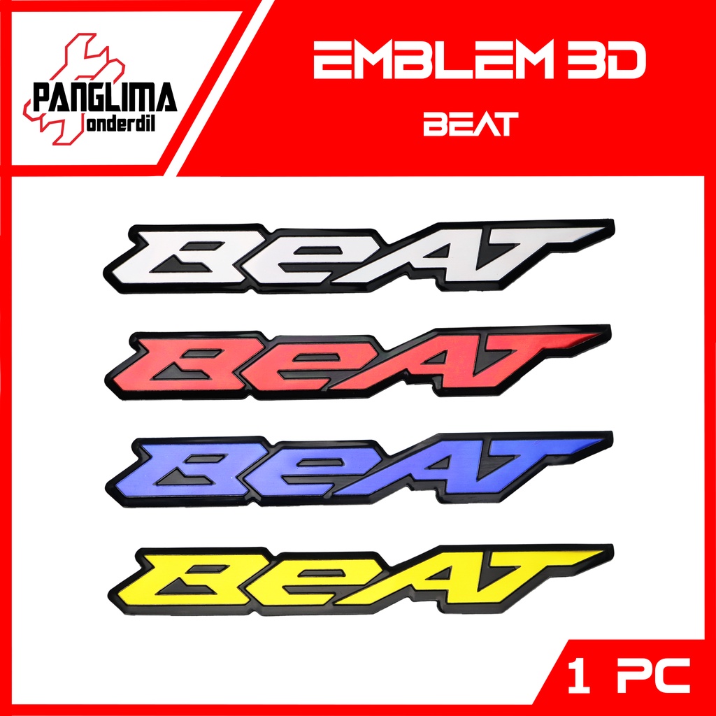 Jual Emblem Logo Honda Beat 3D Timbul Muncul Biru Emas Silver Emas ...