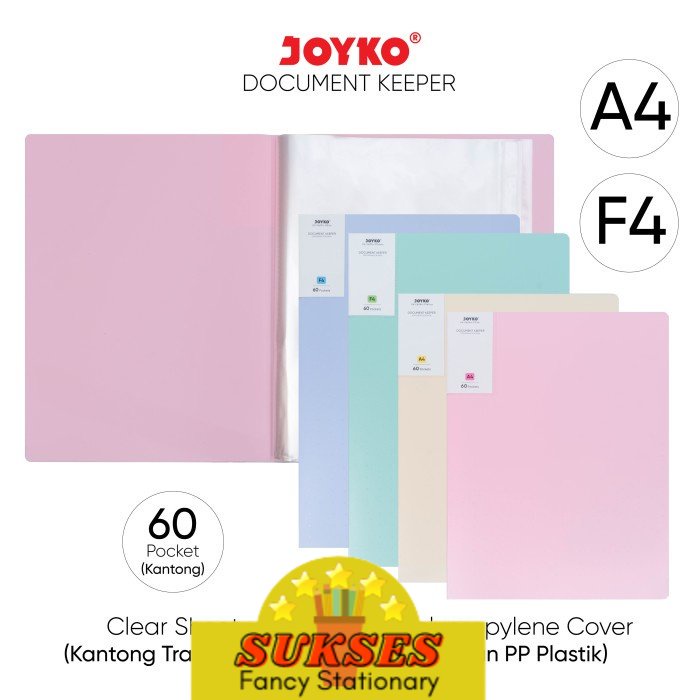 Jual DK60 Document Keeper Clear Holder Map File Dokumen Folder Joyko ...