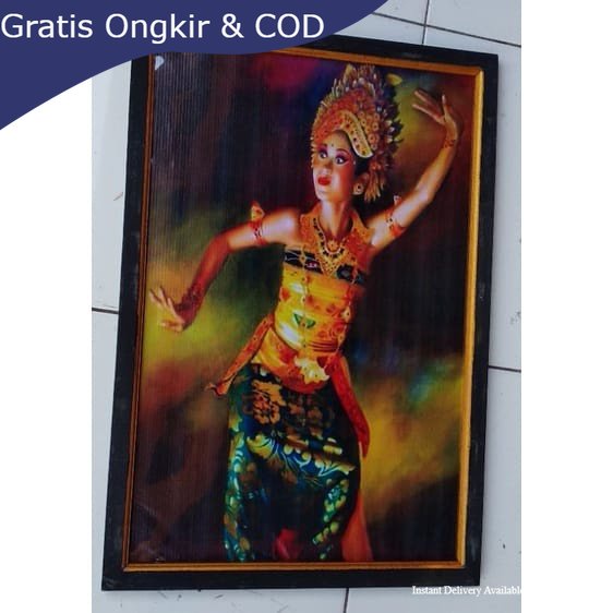 Jual Lukisan murah poster murah hiasan dinding gambar penari bali ...
