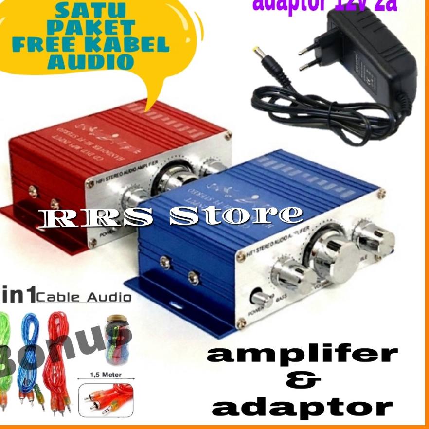 Jual Ampli mini amplifier speaker amplier 20w Satu paket amplifer dan ...