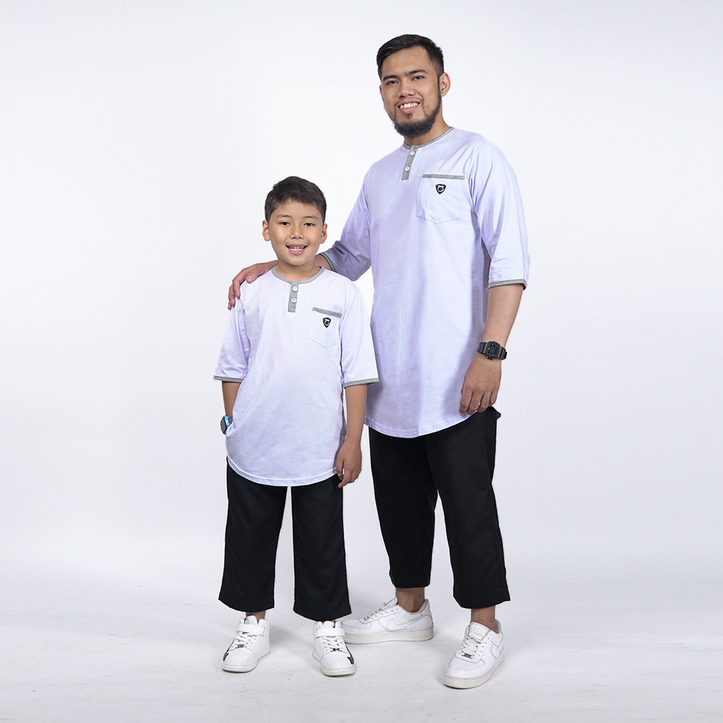 Jual KHOIRUMMAH Koko Kurta Badar Couple | Baju Muslim Ayah dan Anak ...