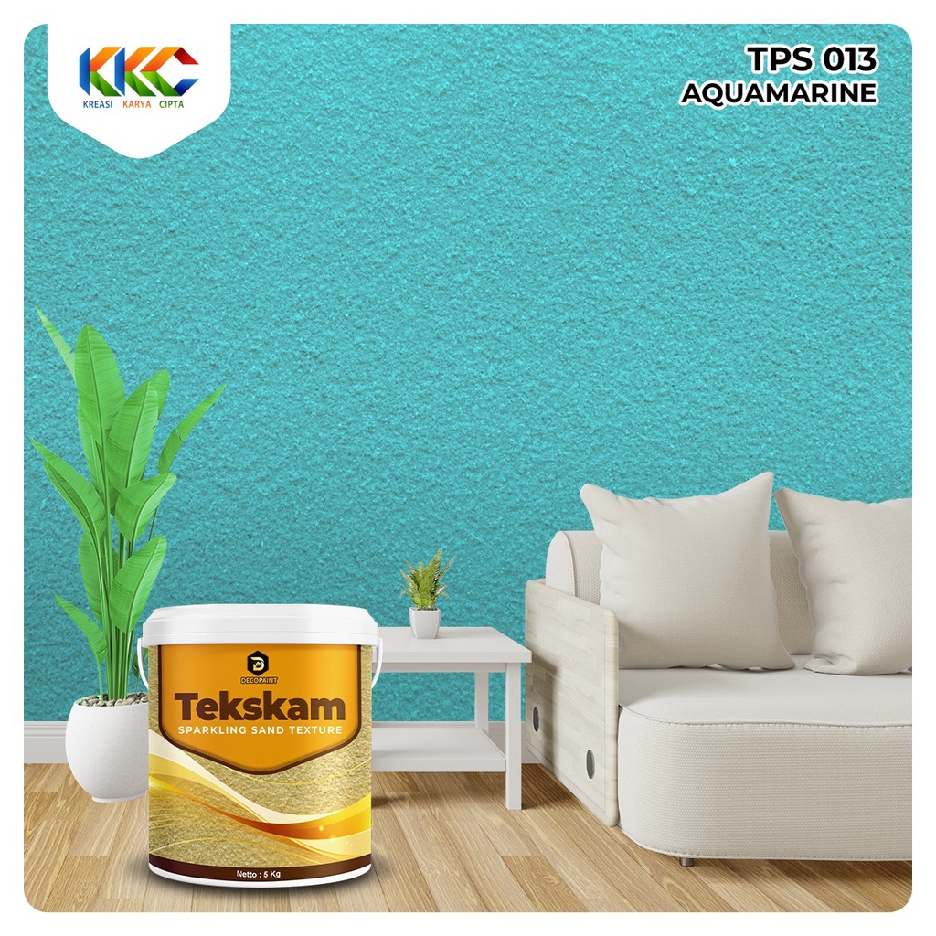 Jual Isi 5Kg Cat Tekstur Pasir Elegant Stone TPS-013 Warna Aquamarine ...