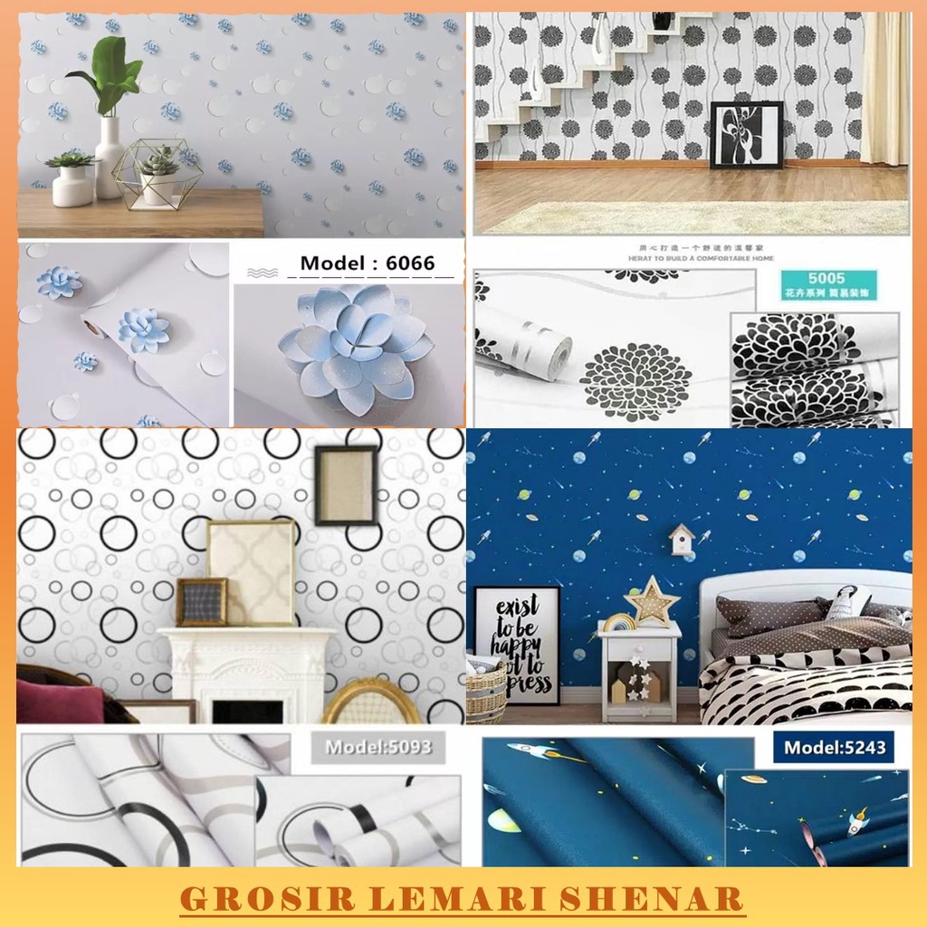 Jual PART 1 Wallpaper Sticker Dinding Kamar Tidur PVC wall sticker ...