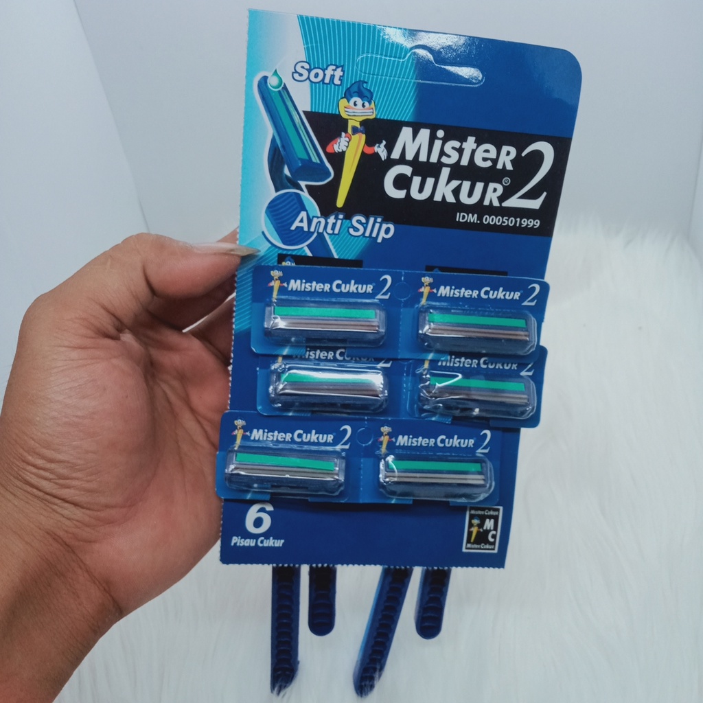 Jual Kathah alat cukur kumis jenggot manual mister cukur mata 2 isi 6 ...