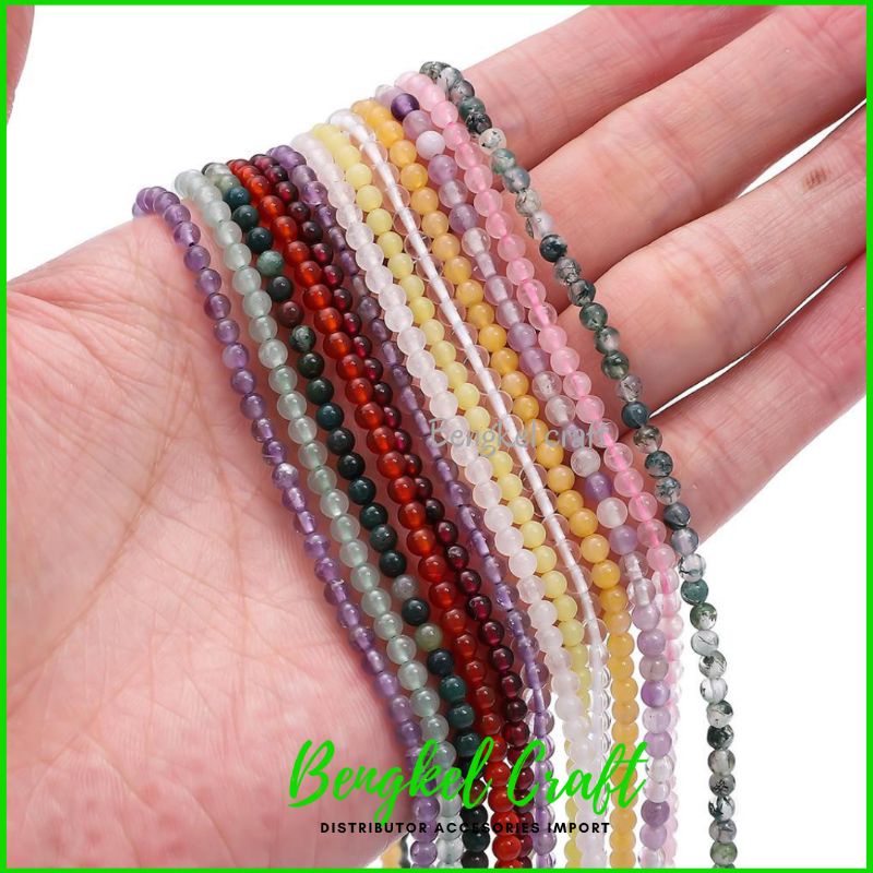 Jual Manik-manik Batu Alam 6mm Kuarsa Amethyst Agate Rose Untuk Membuat ...