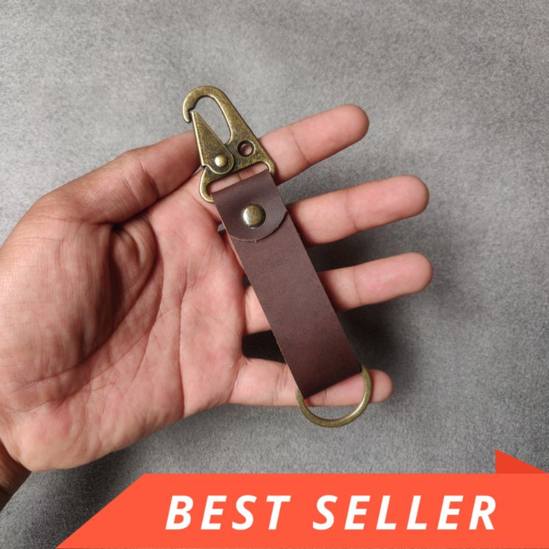 Jual Gantungan Kunci Kulit Leather Tactical Keychain Kulit Asli ...