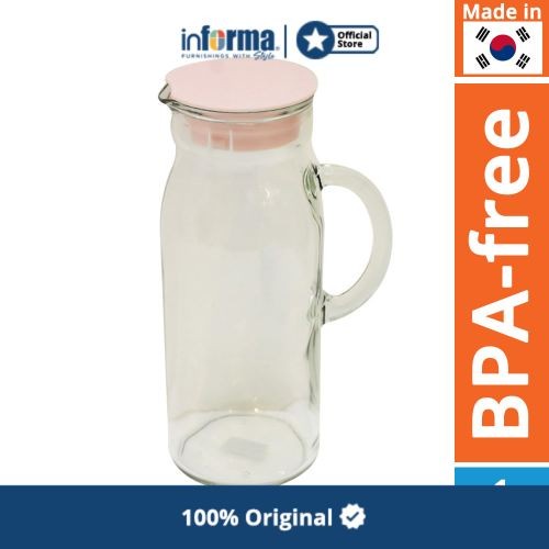 Jual Terlaris Informa - Teko Glasslock Water Jar 1000Ml Peach Pink ...