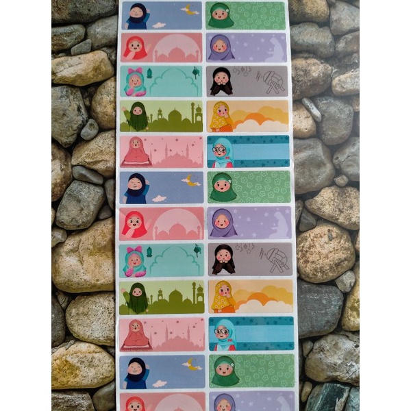 Jual Stiker label nama anak soleha hijab baru | Shopee Indonesia
