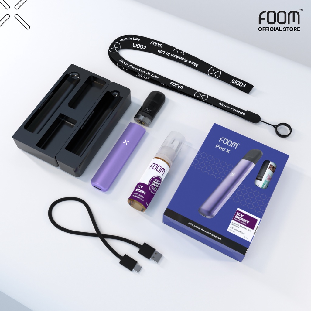 Jual FOOM POD X BUNDLING LIQUID (WILD PURPLE ICY BERRY 15ML) | Shopee ...