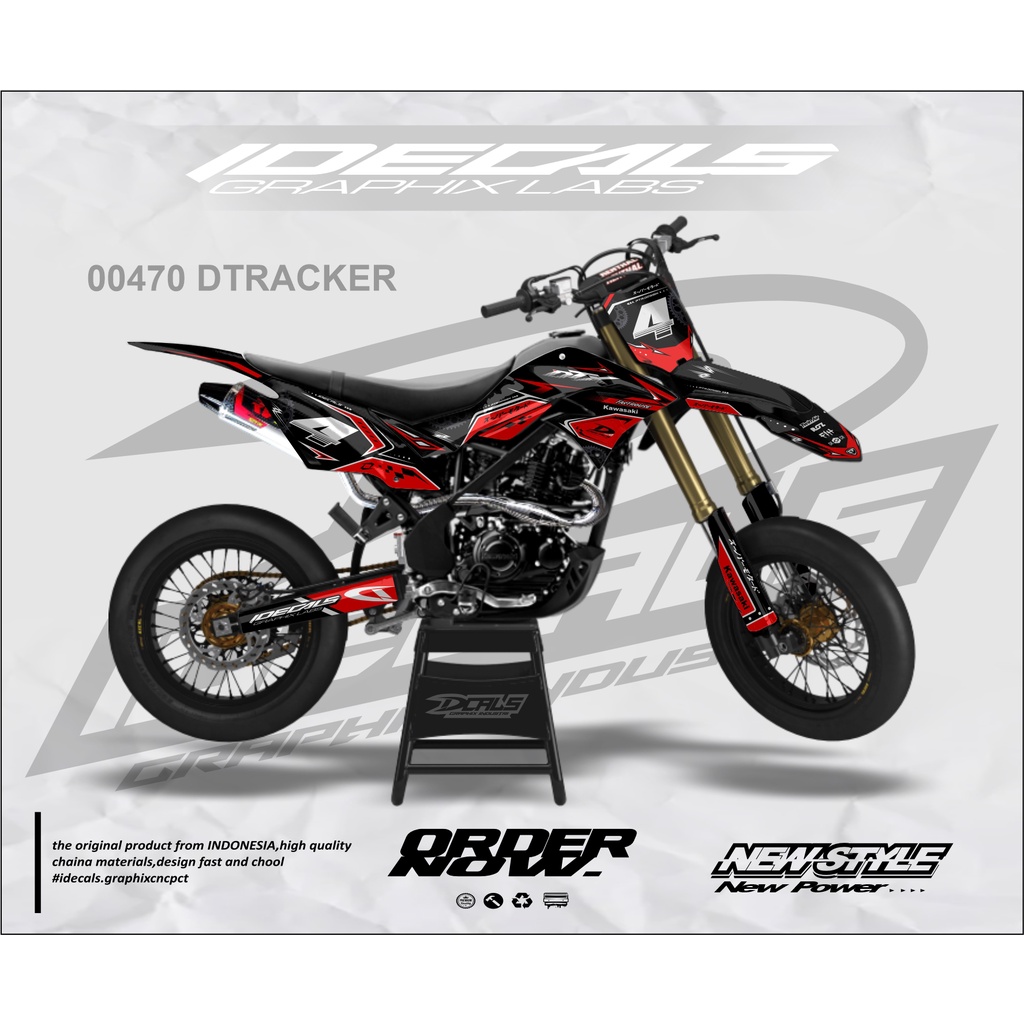 Jual 00470 sticker decals fullbody kawasaki dtracker tema sponsor ...