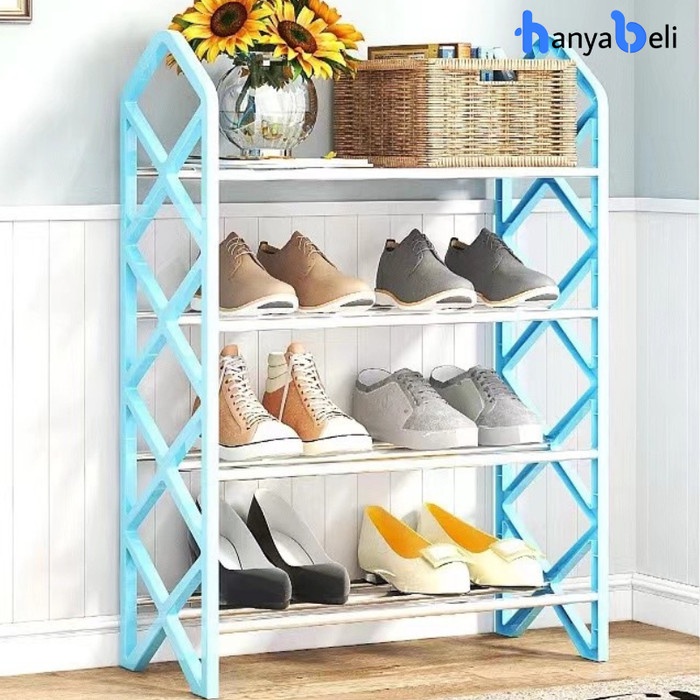 Jual Rak Sepatu Stainless Rak Serbaguna Rak Sandal 4 Susun Tempat ...