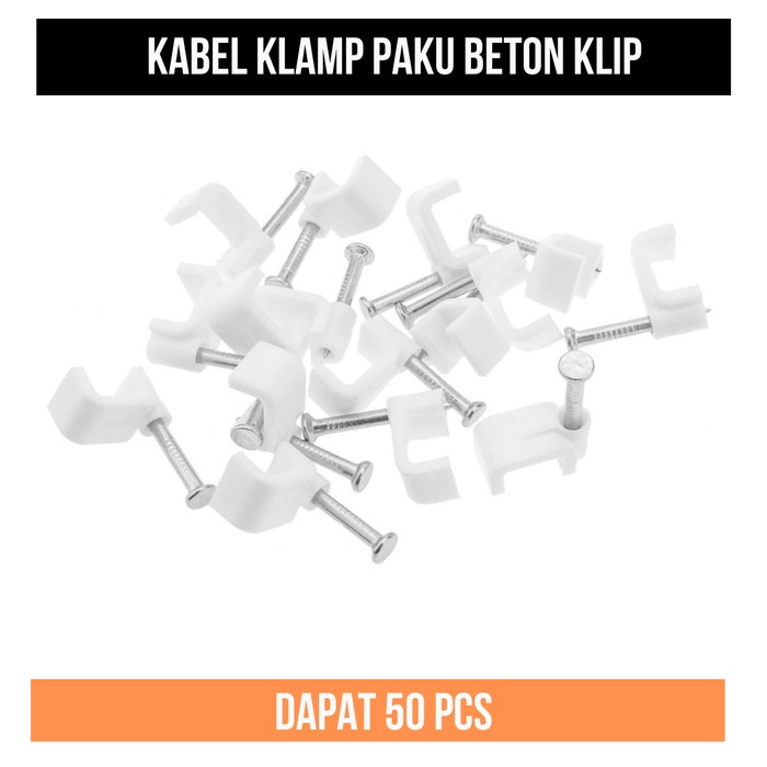 Jual Kabel Klem Clamp Listrik 6mm Paku Beton Cable Clip Klip | Shopee ...