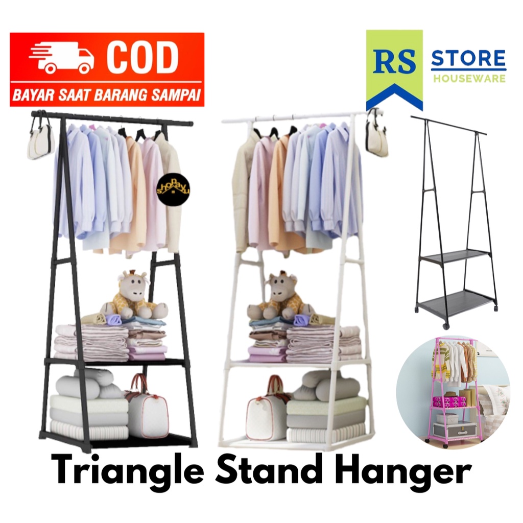 Jual triangle rak segitiga gantungan baju tas topi box buku serbaguna ...