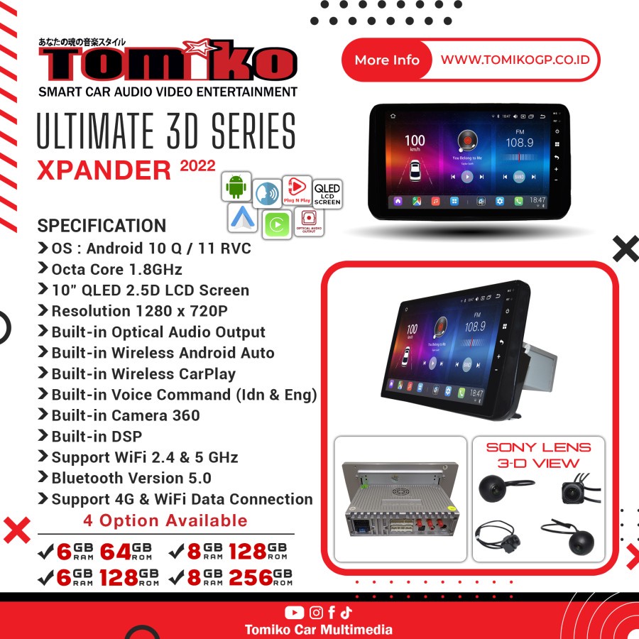 Jual Head Unit Android Tomiko OEM Ultimate 3D Series for Mitsubishi ...