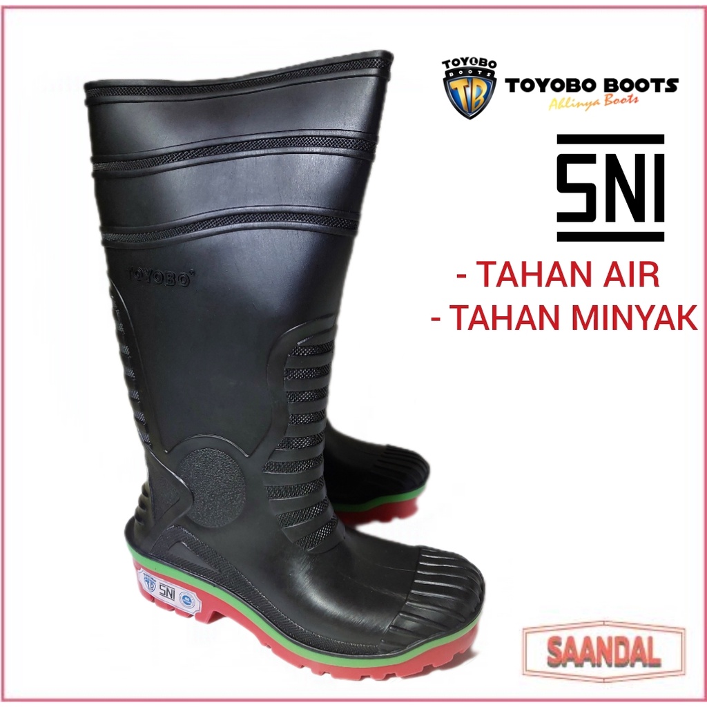 Jual Sepatu Boots Tinggi Safety Toyobo Kontsturksi Proyek Standar SNI ...