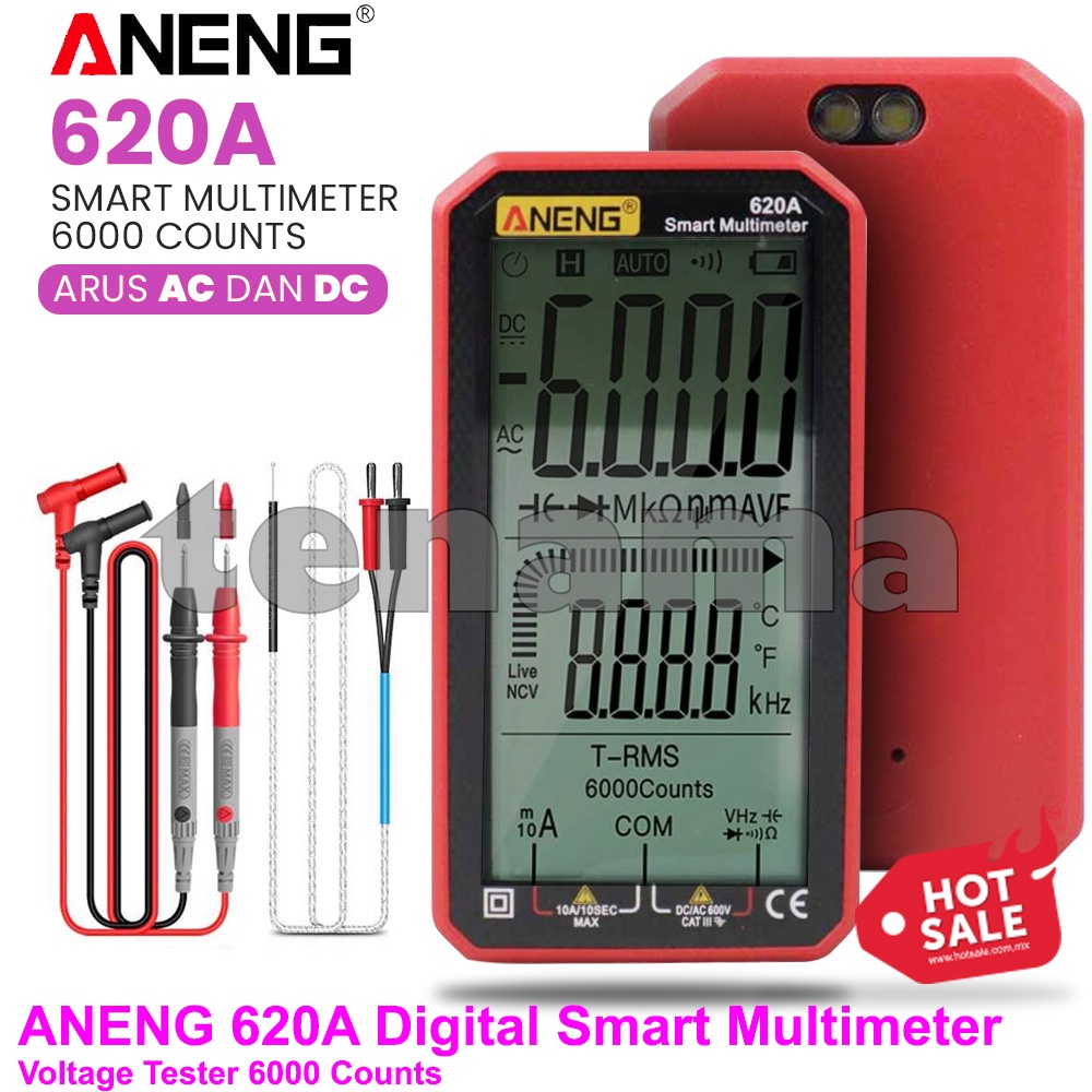 Jual ANENG 620A Digital Smart Multitester Voltage Tester 6000 Counts ...