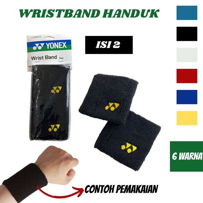 Jual Wristband Olahraga / Hand Band Sport Isi 2 Bahan Handuk Tebal ...