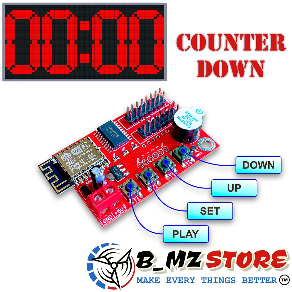 Jual Kontroller Counter Down P10 - Controller Timer Hitung Mundur 2x2 ...