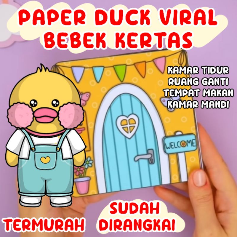 Jual PAPER DUCK VIRAL - BONEKA KERTAS BEBEK - MAINAN BP - Quite book ...