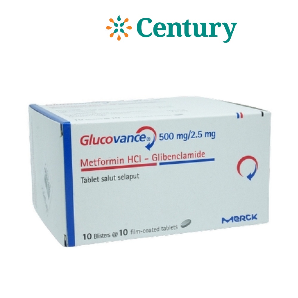 Jual GLUCOVANCE 2.5MG TAB 10 TABLET / METFORMINT / GLIBENCLAMIDE ...