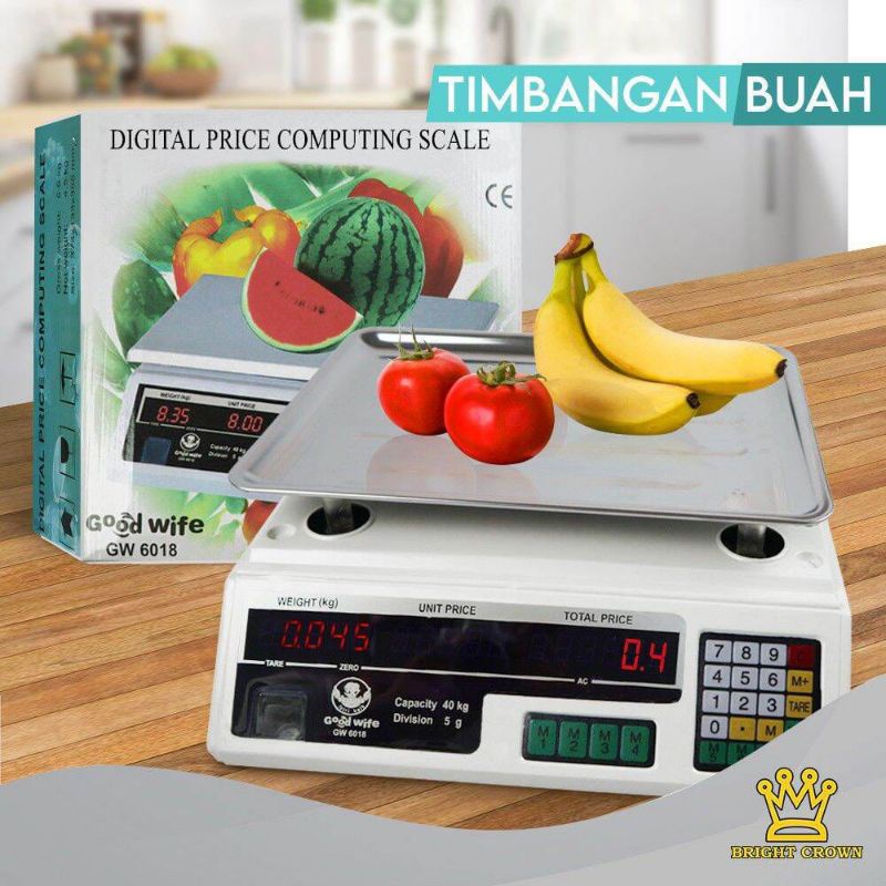 Jual timbangan digital 40 kg / timbangan buah / timbangan telor ...