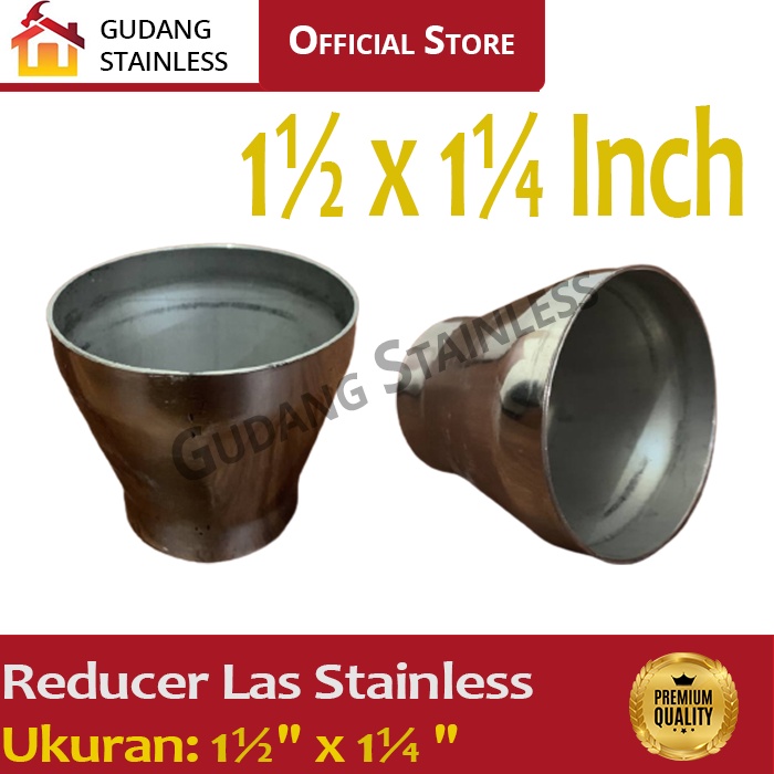 Jual Reducer Las Stainless Steel 202 (1 1/2" x 1 1/4") | Shopee Indonesia