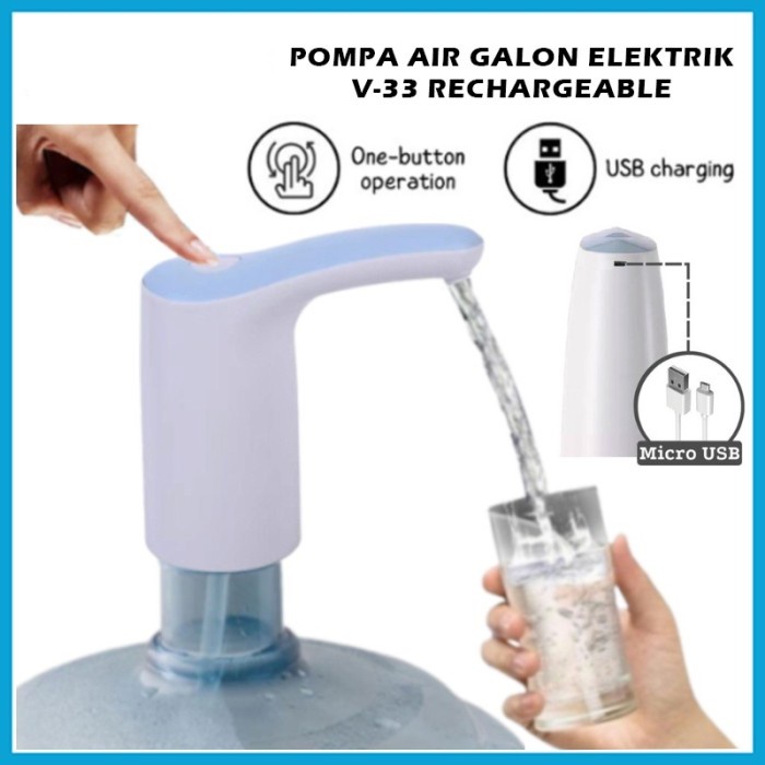 Jual Pompa Galon Elektrik V-33 Dispenser Air Minum Portable ...