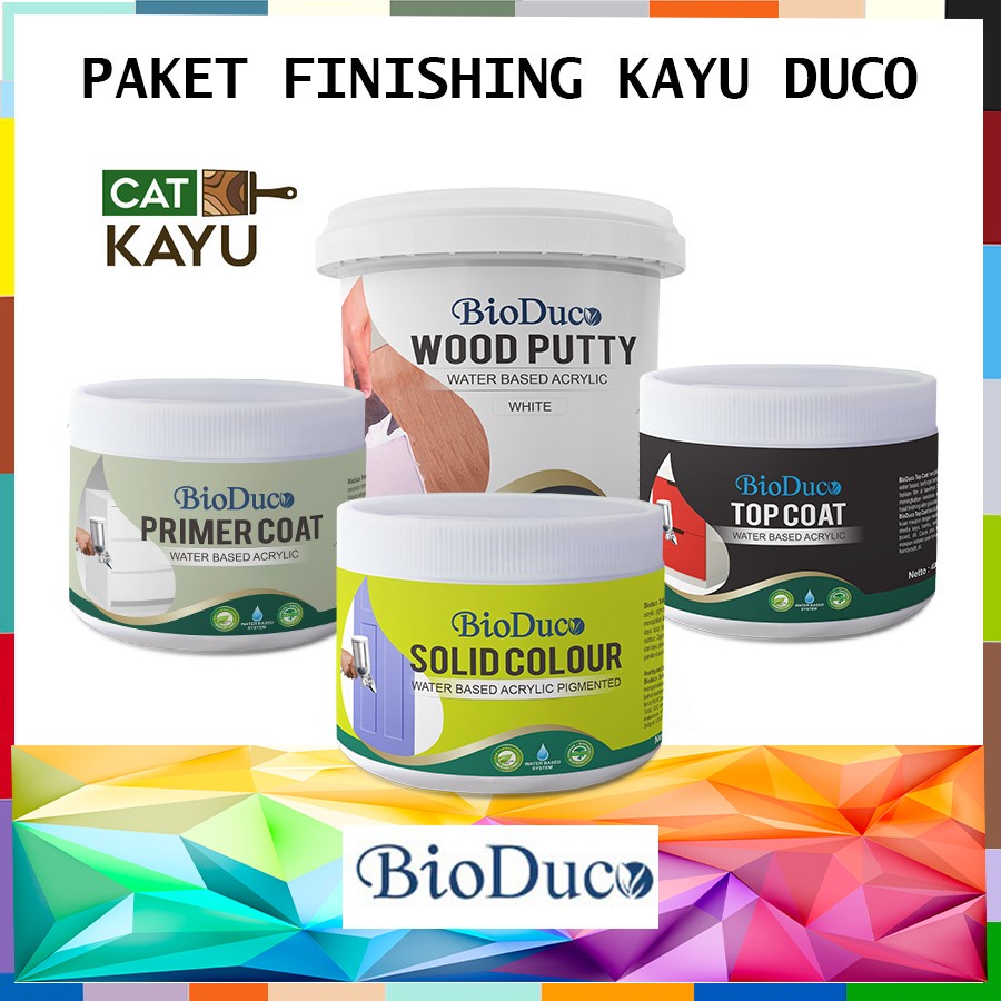 Jual Paket Cat Duco Kayu Furniture Bio Duco Putty Primer Solid Top Coat ...